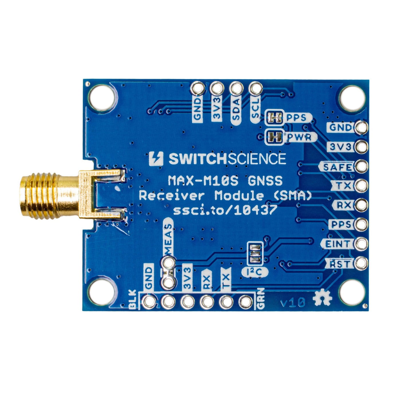 スイッチサイエンス MAX-M10S搭載 GNSSレシーバーモジュール（SMA）