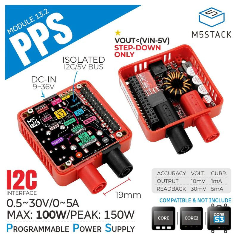 M5Stack用プログラマブル電源モジュール 13.2 — スイッチサイエンス