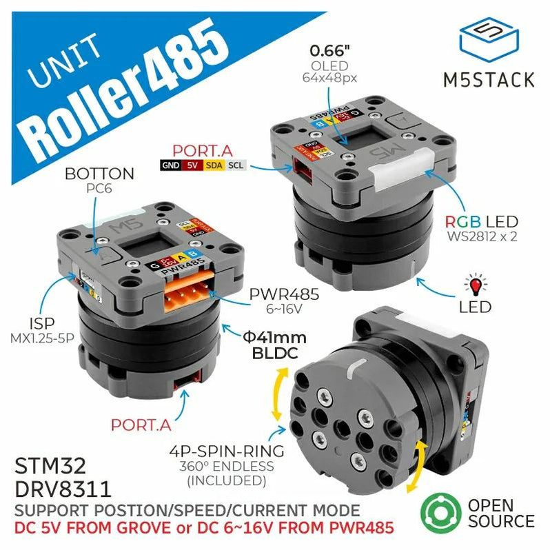 Roller485ユニット スリップリング付き (STM32) — スイッチサイエンス
