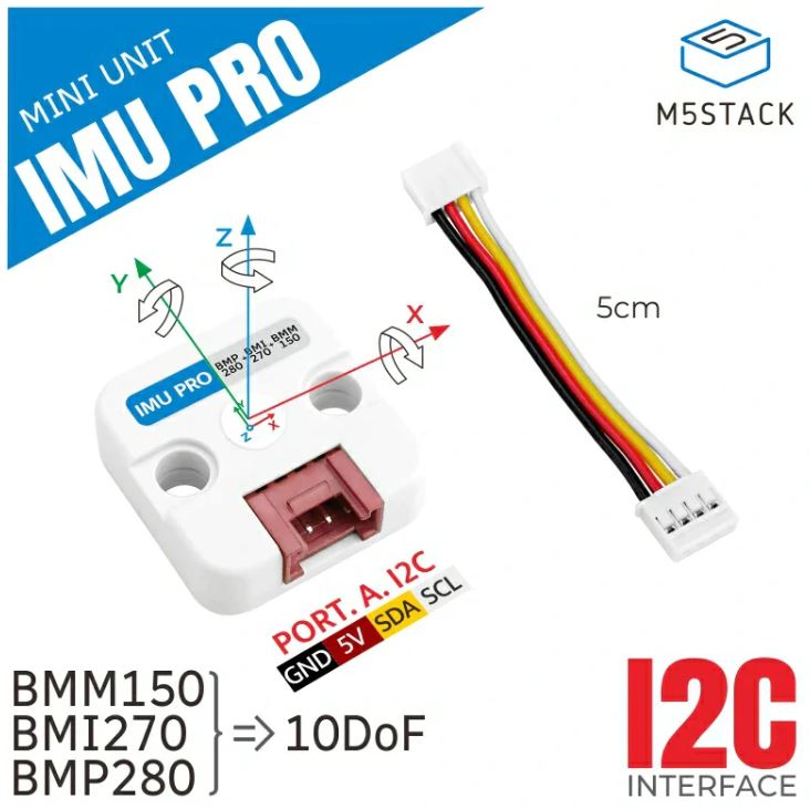 M5Stack用6DoF IMU Proユニット（BMI270, BMM150, BMP280） — スイッチサイエンス