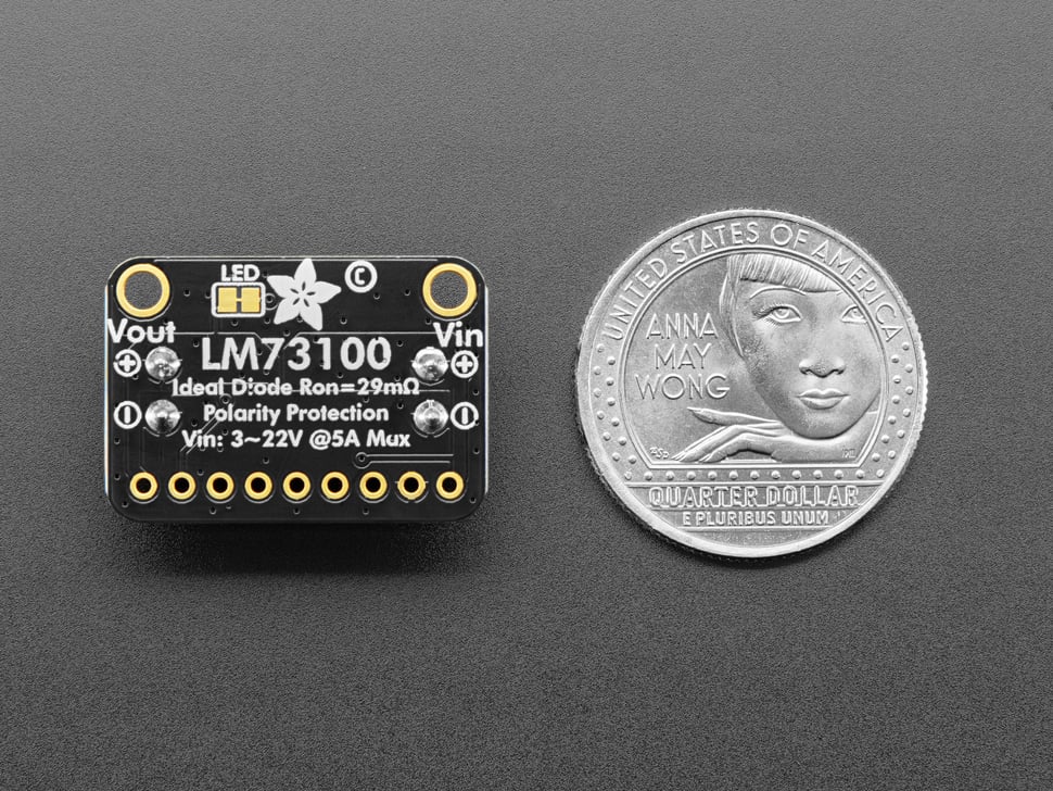 Adafruit LM73100搭載 理想ダイオードモジュール（最大25V/5A） — スイッチサイエンス